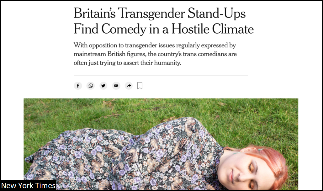 Why is the NYT perpetuating myths about trans life in Britain? – Debbie ...