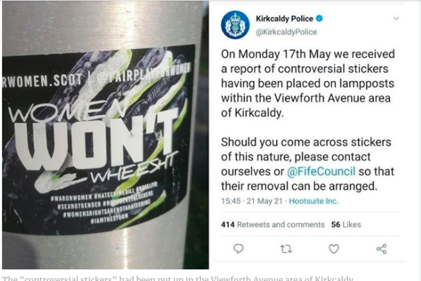 Are ‘controversial stickers’ really a matter for the police? – Debbie ...